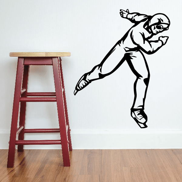 Ice Skating Wall Decal - Vinyl Decal - Car Decal - CDS0015