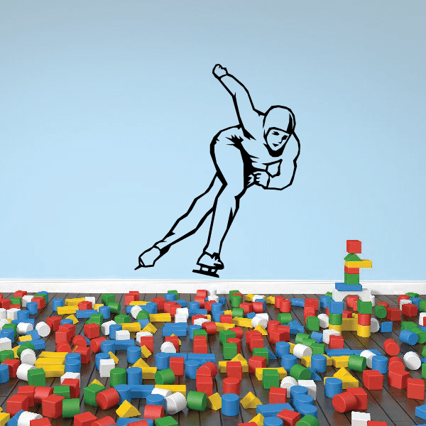 Ice Skating Wall Decal - Vinyl Decal - Car Decal - SM001