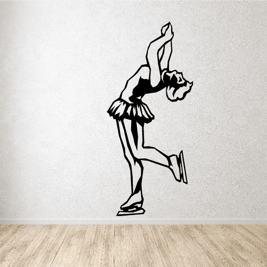 Ice Skating Wall Decal - Vinyl Decal - Car Decal - SM011