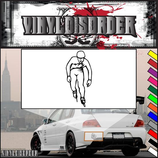 Ice Skating Wall Decal - Vinyl Decal - Car Decal - SM012