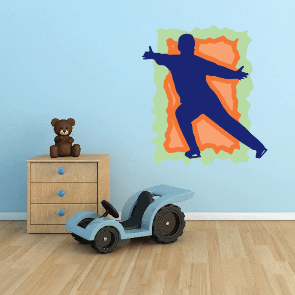 Ice Skating Wall Decal - Vinyl Sticker - Car Sticker - Die Cut Sticker ...