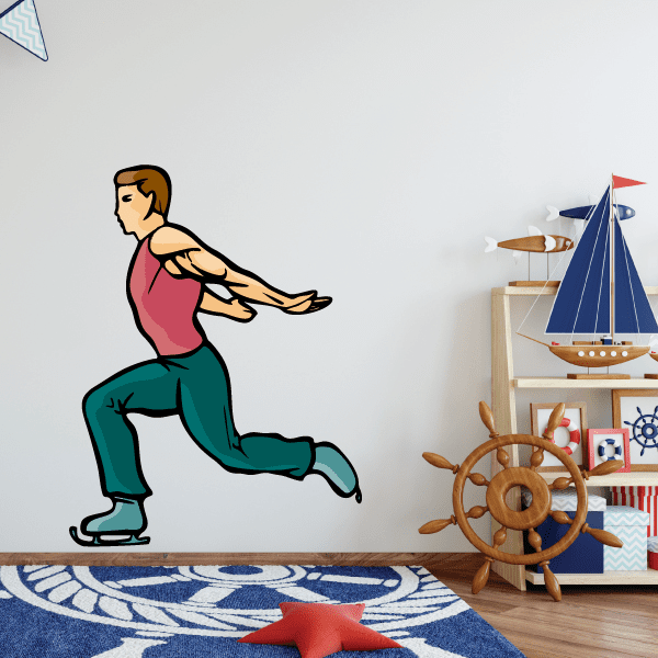 Ice Skating Wall Decal - Vinyl Sticker - Car Sticker - Die Cut Sticker ...