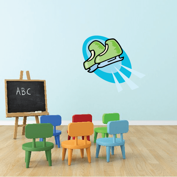 Ice Skating Wall Decal - Vinyl Sticker - Car Sticker - Die Cut Sticker ...
