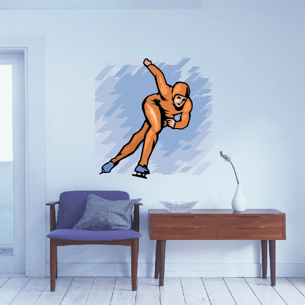 Ice Skating Wall Decal - Vinyl Sticker - Car Sticker - Die Cut Sticker ...