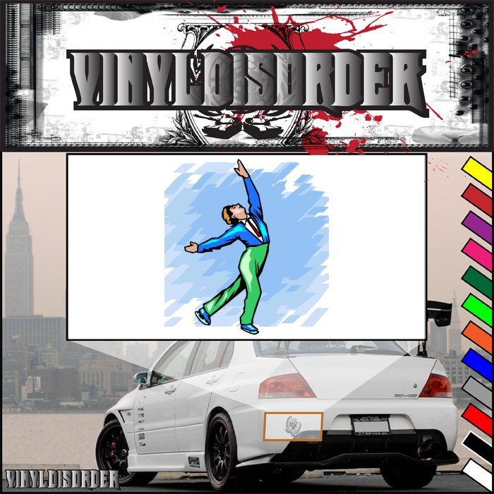 Ice Skating Wall Decal - Vinyl Sticker - Car Sticker - Die Cut Sticker ...