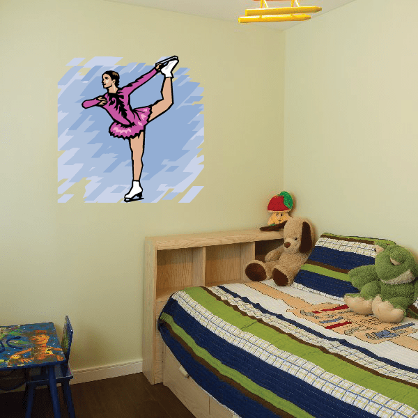 Ice Skating Wall Decal - Vinyl Sticker - Car Sticker - Die Cut Sticker ...