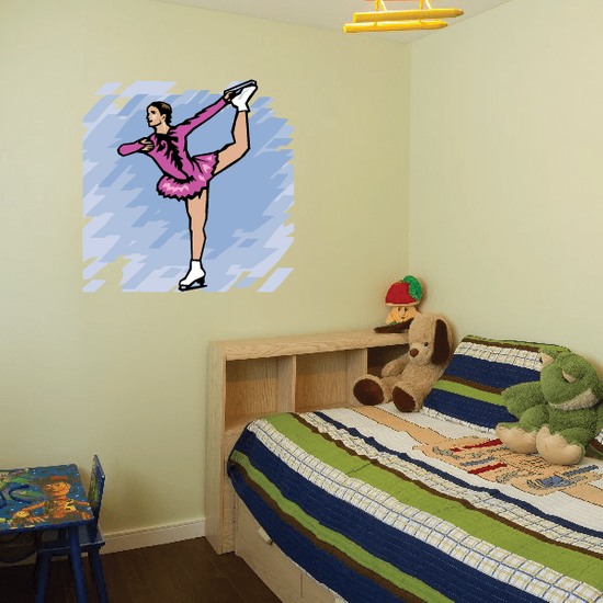 Ice Skating Wall Decal - Vinyl Sticker - Car Sticker - Die Cut Sticker ...