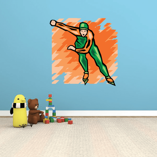 Ice Skating Wall Decal - Vinyl Sticker - Car Sticker - Die Cut Sticker ...