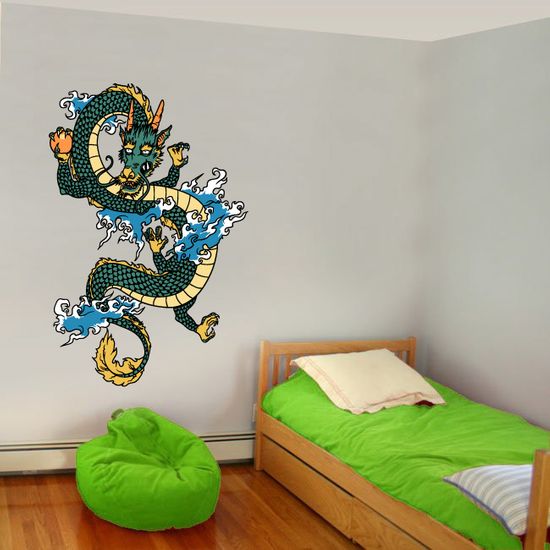 Japanese Dragon Wall Decal - Vinyl Car Sticker - Uscolor003