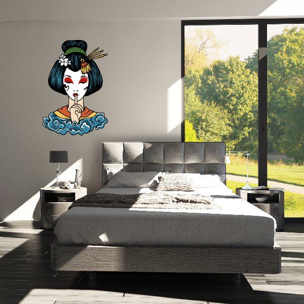 Japanese Geisha Wall Decal Vinyl Car Sticker Uscolor003