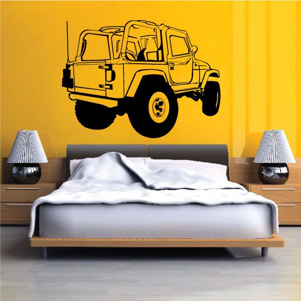 Jeep 4x4 4 x 4 Offroad Rock Climbing Vinyl Decal Car Window Stickers 03