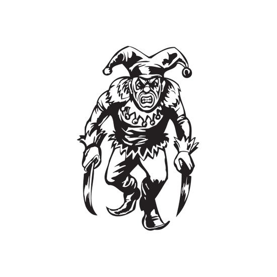 Jester with Knives Decal