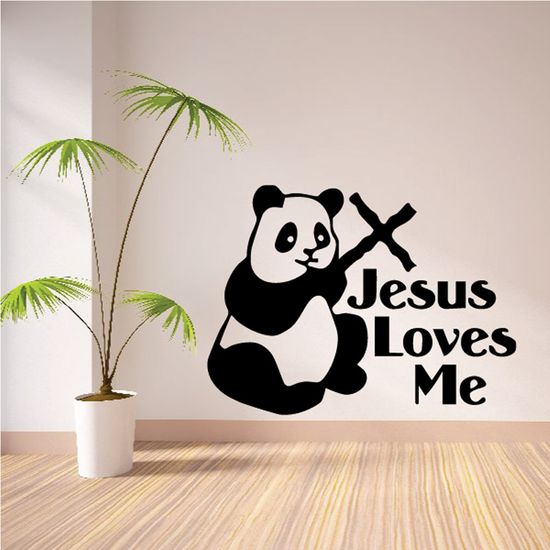 Jesus Loves me Panda Decal