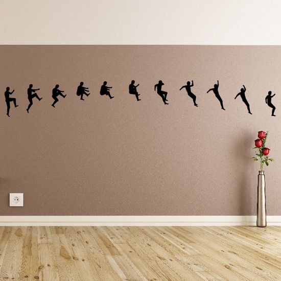 Jumping People Set Wall Decal - Vinyl Decal - Car Decal - BA001