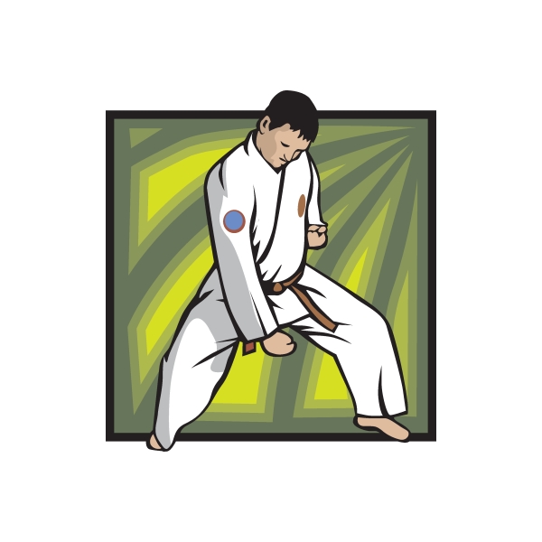 Karate Wall Decal - Vinyl Sticker - Car Sticker - Die Cut Sticker - DC 014