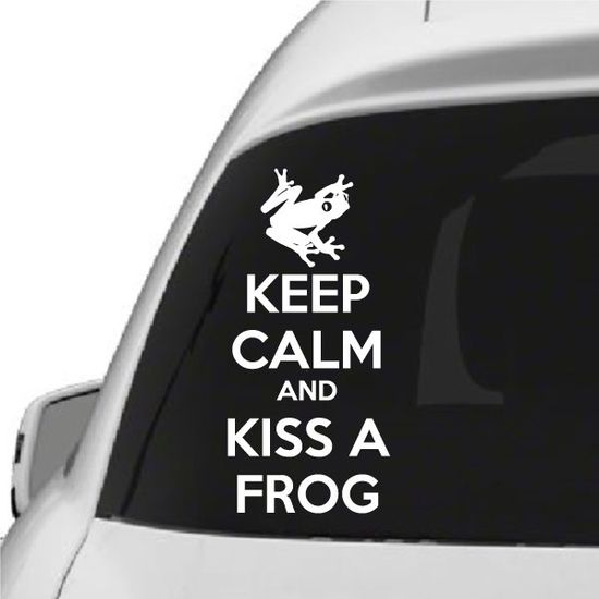 Keep Calm and Kiss a Frog Decal