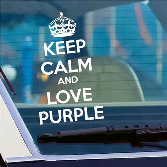Keep Calm and Love Purple Decal