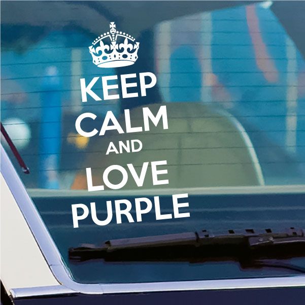 Keep Calm and Love Purple Decal