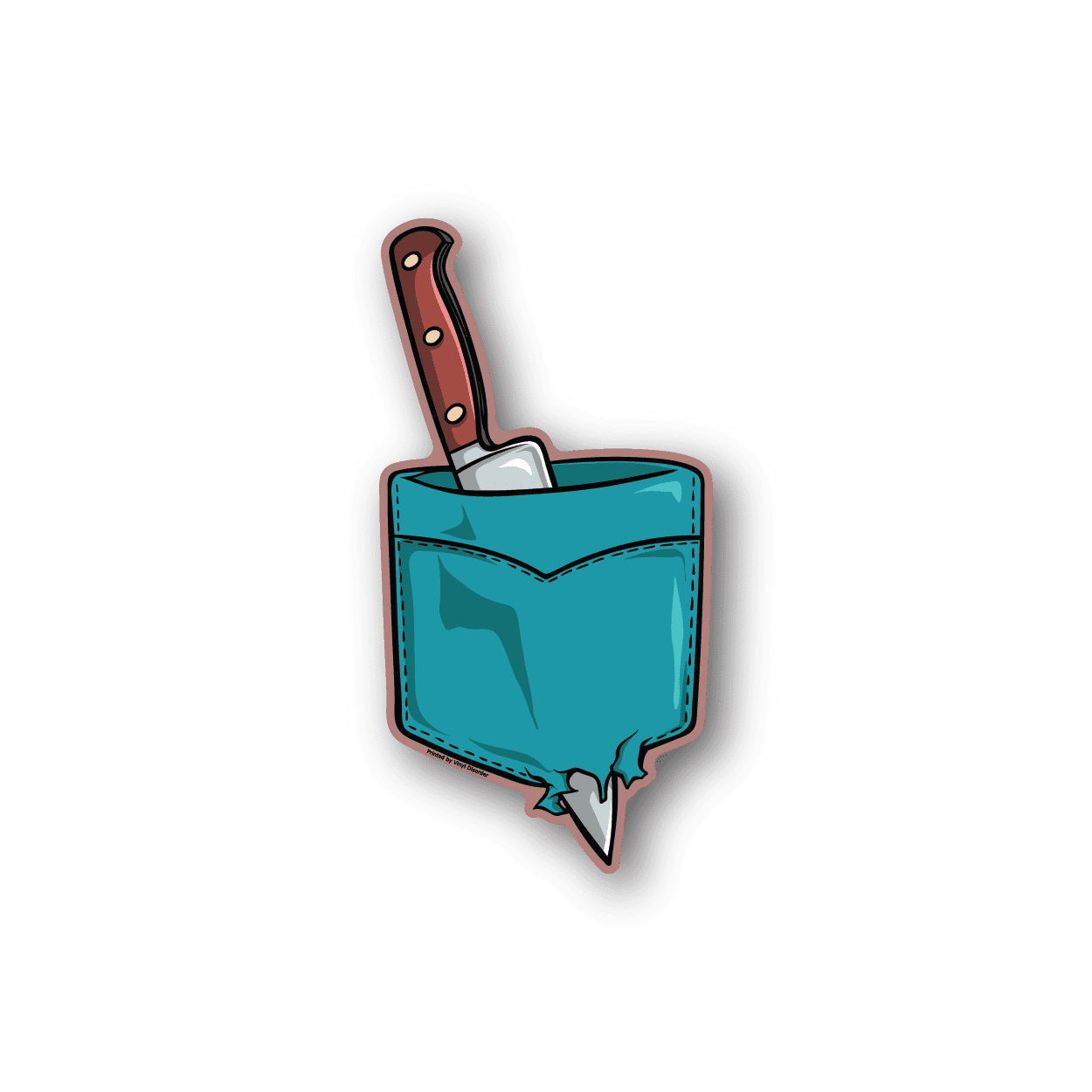 Knife in Pocket Sticker