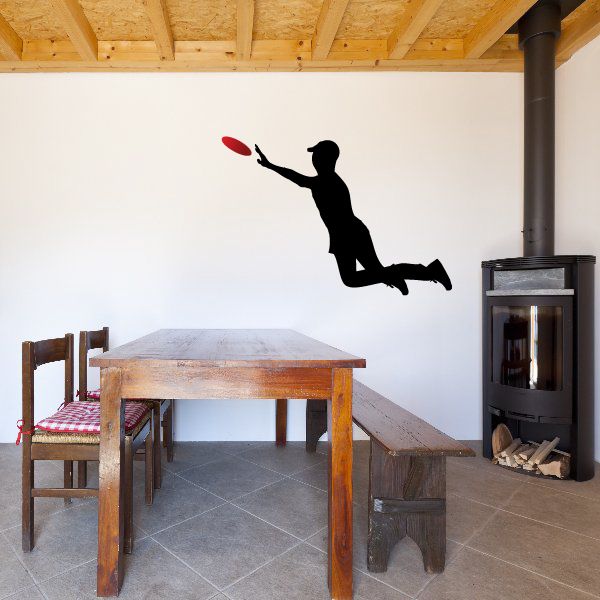 Leaping Catch for Frisbee Decal