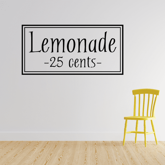 Lemonade 25 cents Decal