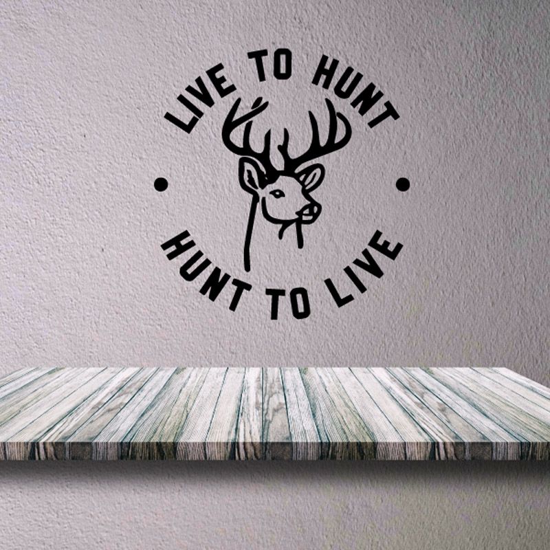 Live to hunt Hunt to live Wall Decal - Vinyl Decal - Car Decal - DC0027