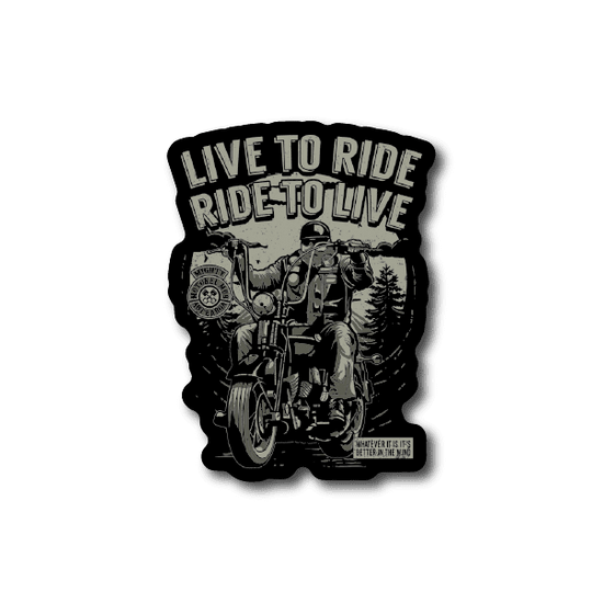 Live To Ride Ride to Live Motorcycle Sticker