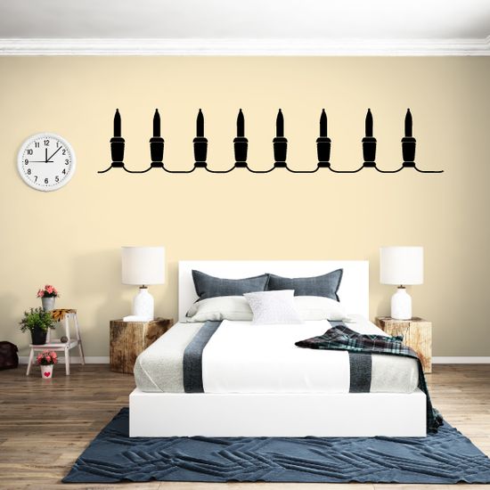 Long String of Christmas Tree Lights Decal