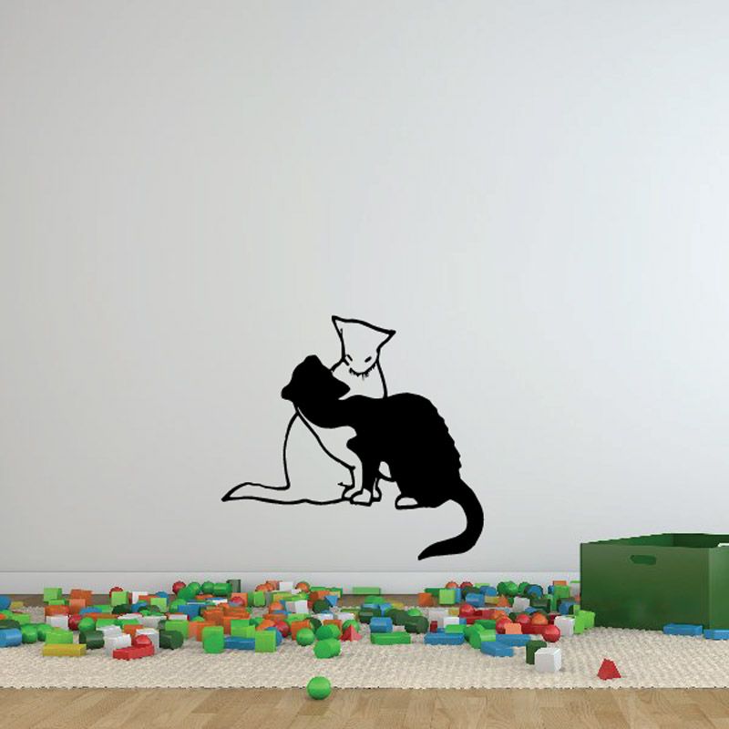 Loving Couple Cat Decal