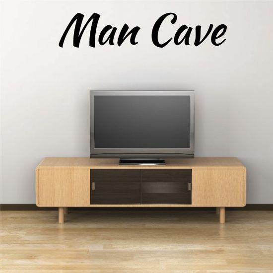 Man Cave Text Wall Decal