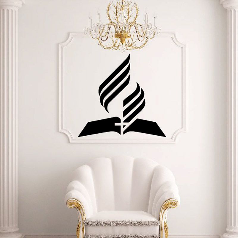 Methodist Cross with Bible Decal