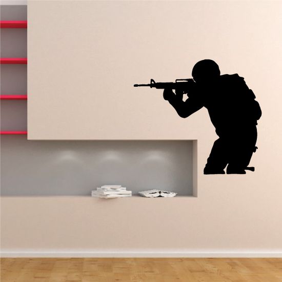 Modern Soldier Shooting Decal
