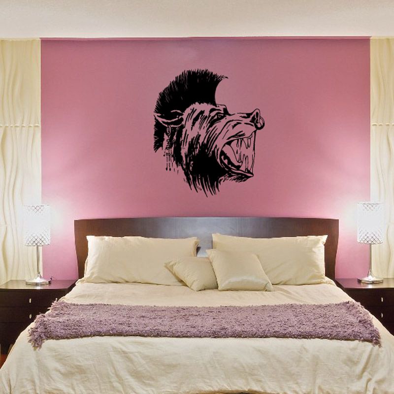 Mohawk Punk Bear Decal