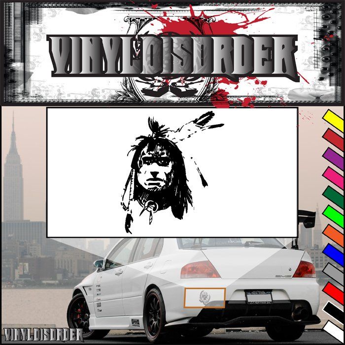 Native American Warrior Decal
