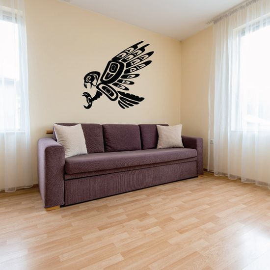 Native Attacking Hawk Decal