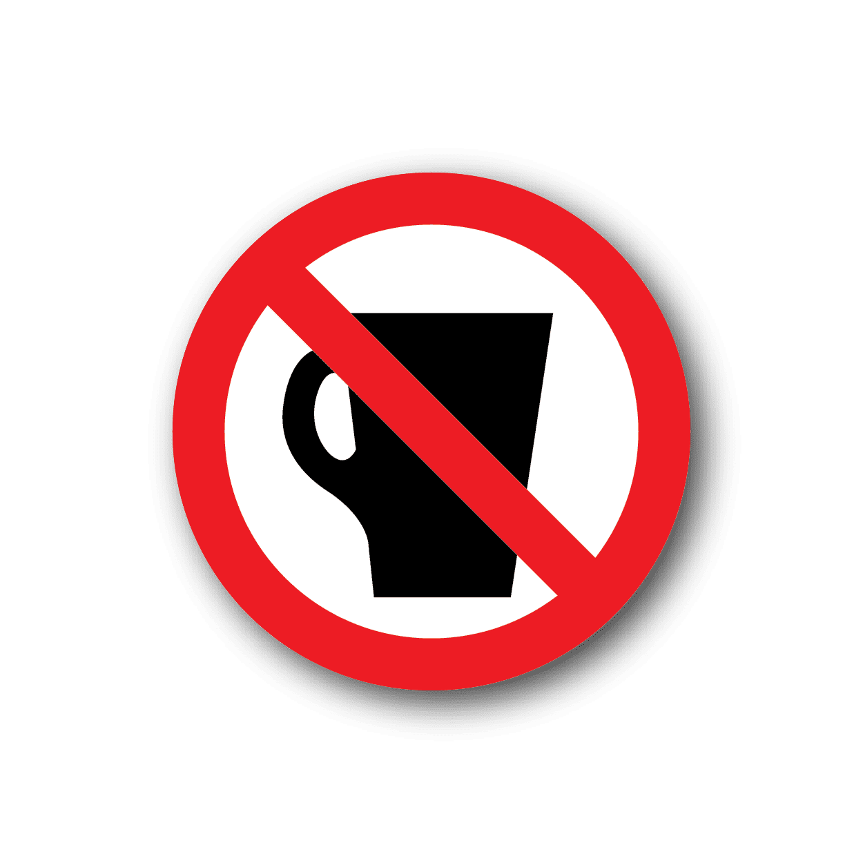 No Drinks Sticker