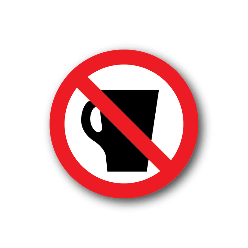 No Drinks Sticker
