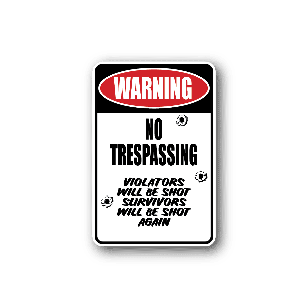 No Trespassing Fun Sign Wall Decal - Vinyl Sticker - Car Sticker - Die ...