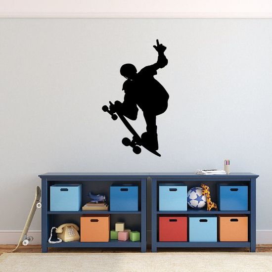 Nose Grab Old Skool Boarder Skateboarding Wall Decal - Vinyl Decal ...