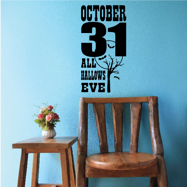 October 31st All Hallows Eve Halloween Decal