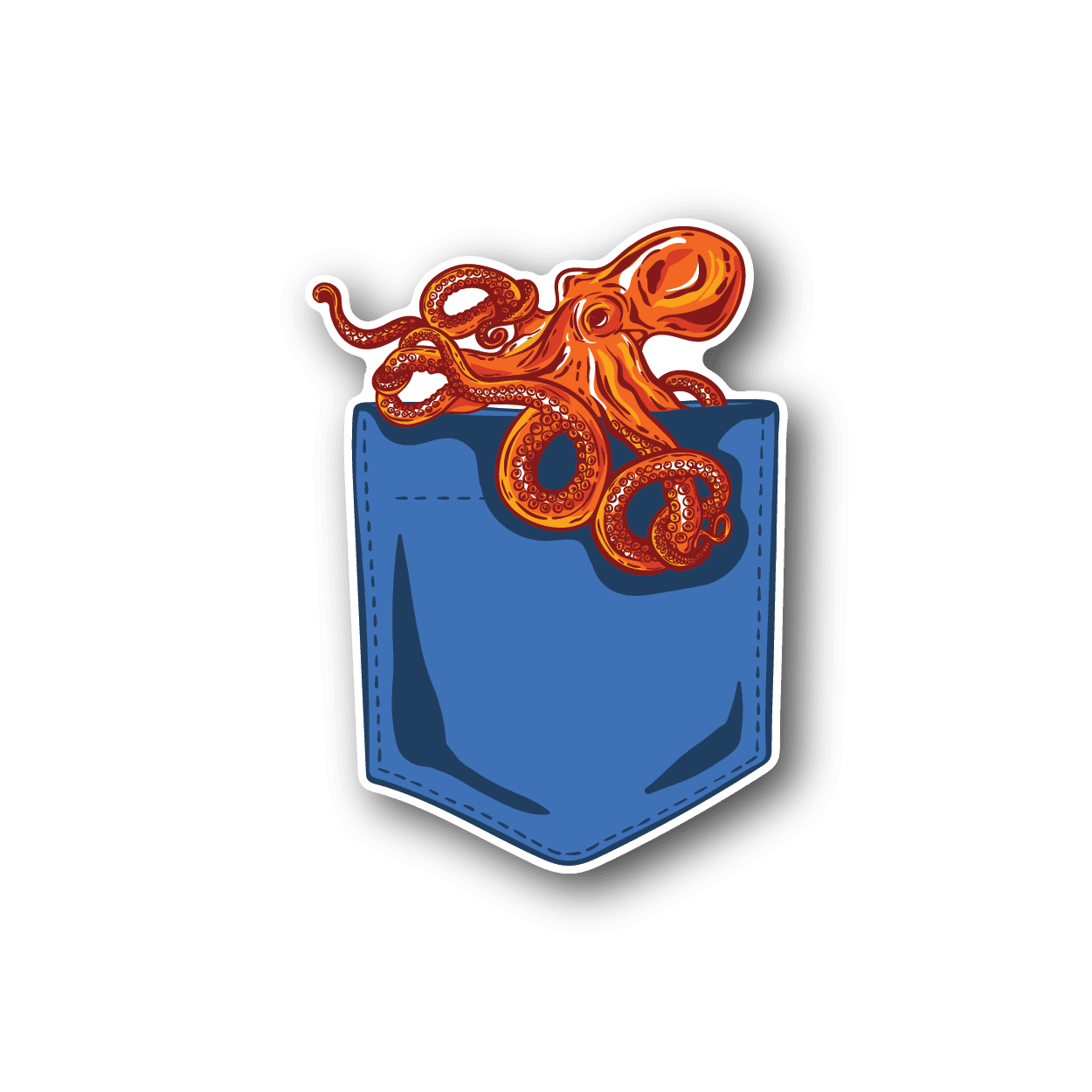 Octopus Pocket Sticker