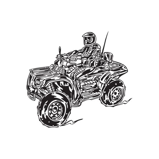 Offroad ATV Wall Decal - Vinyl Decal - Car Decal - DC 065