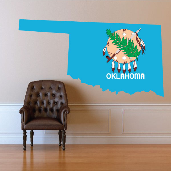Oklahoma Shape State Flag Sticker