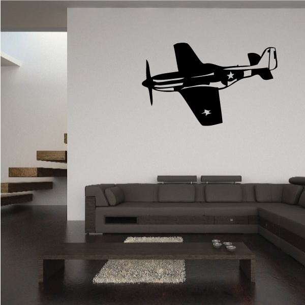 Old Timey Fighter Plane Decal