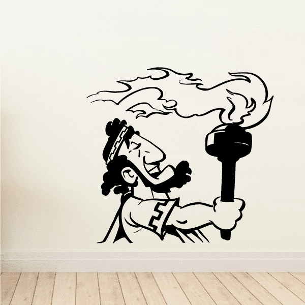 Olympics Greek Man Passing Torch Decal