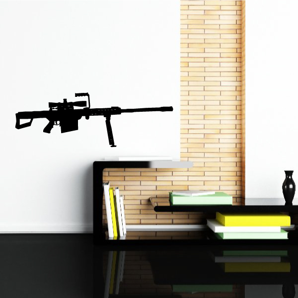 Open Stock Sniper Rifle with Bipod Wall Decal
