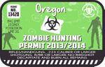 Oregon Zombie Hunting Permit Sticker