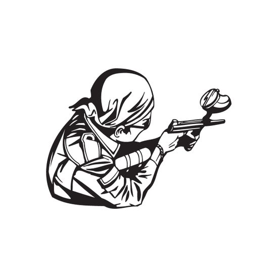 Paintball Wall Decal - Vinyl Decal - Car Decal - DC 006