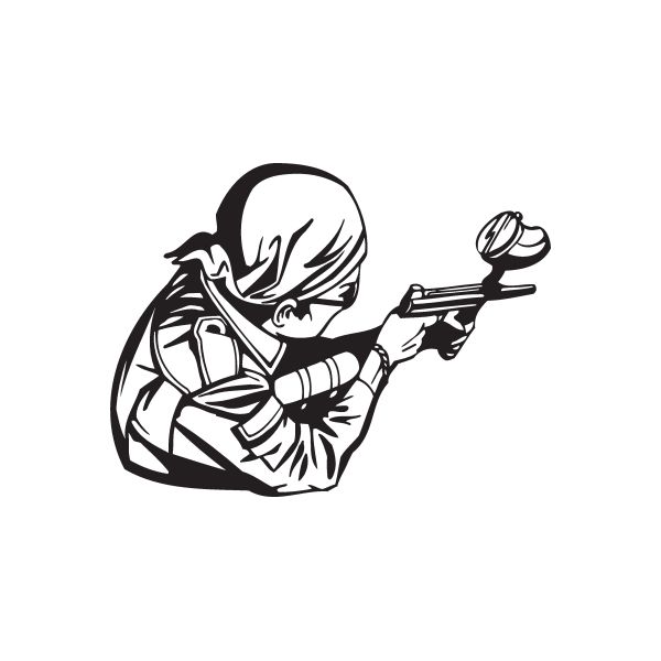 Paintball Wall Decal - Vinyl Decal - Car Decal - DC 006