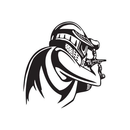 Paintball Wall Decal - Vinyl Decal - Car Decal - DC 016